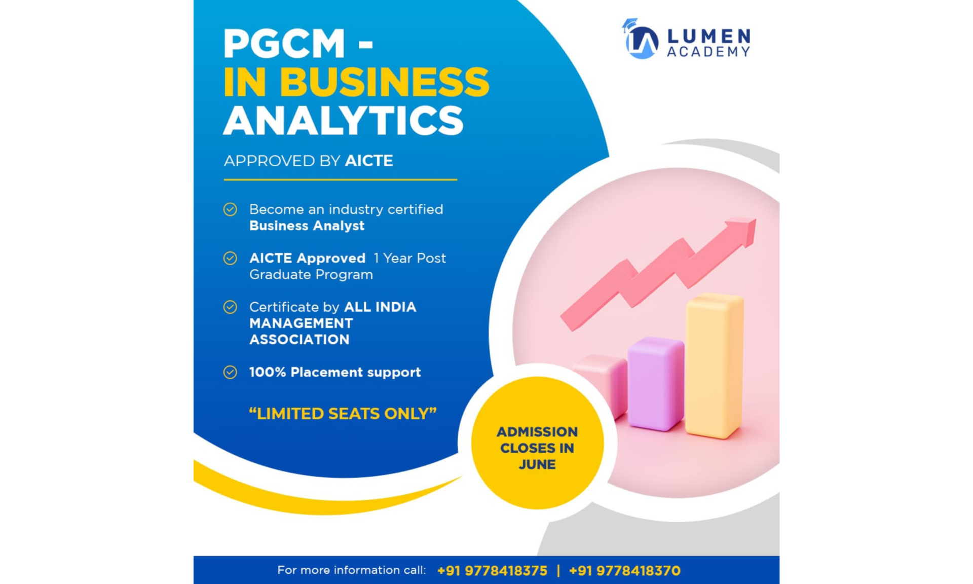 PGCM IN BUSINESS ANALYTICS - Lumen Academy